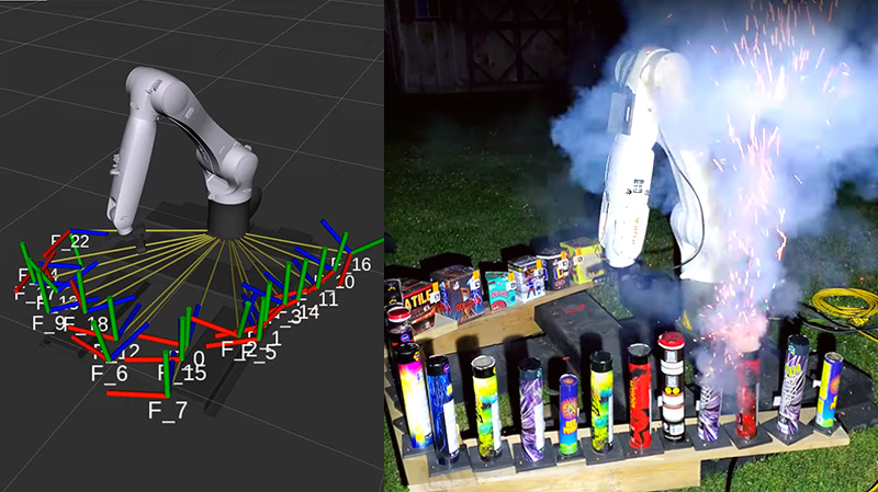 ROBOT ARM that Launches Fireworks! - Canada Day | NVIDIA Developer